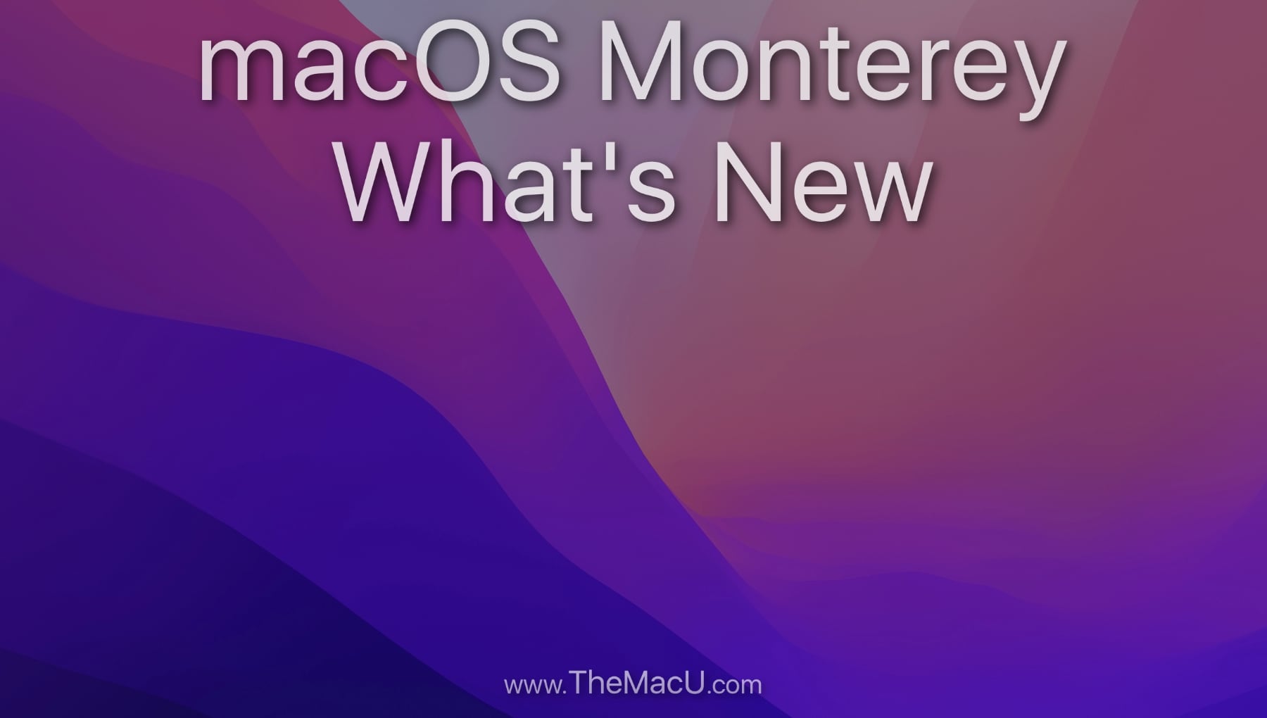 macOS Monterey What's New Tutorial - TheMacU.com
