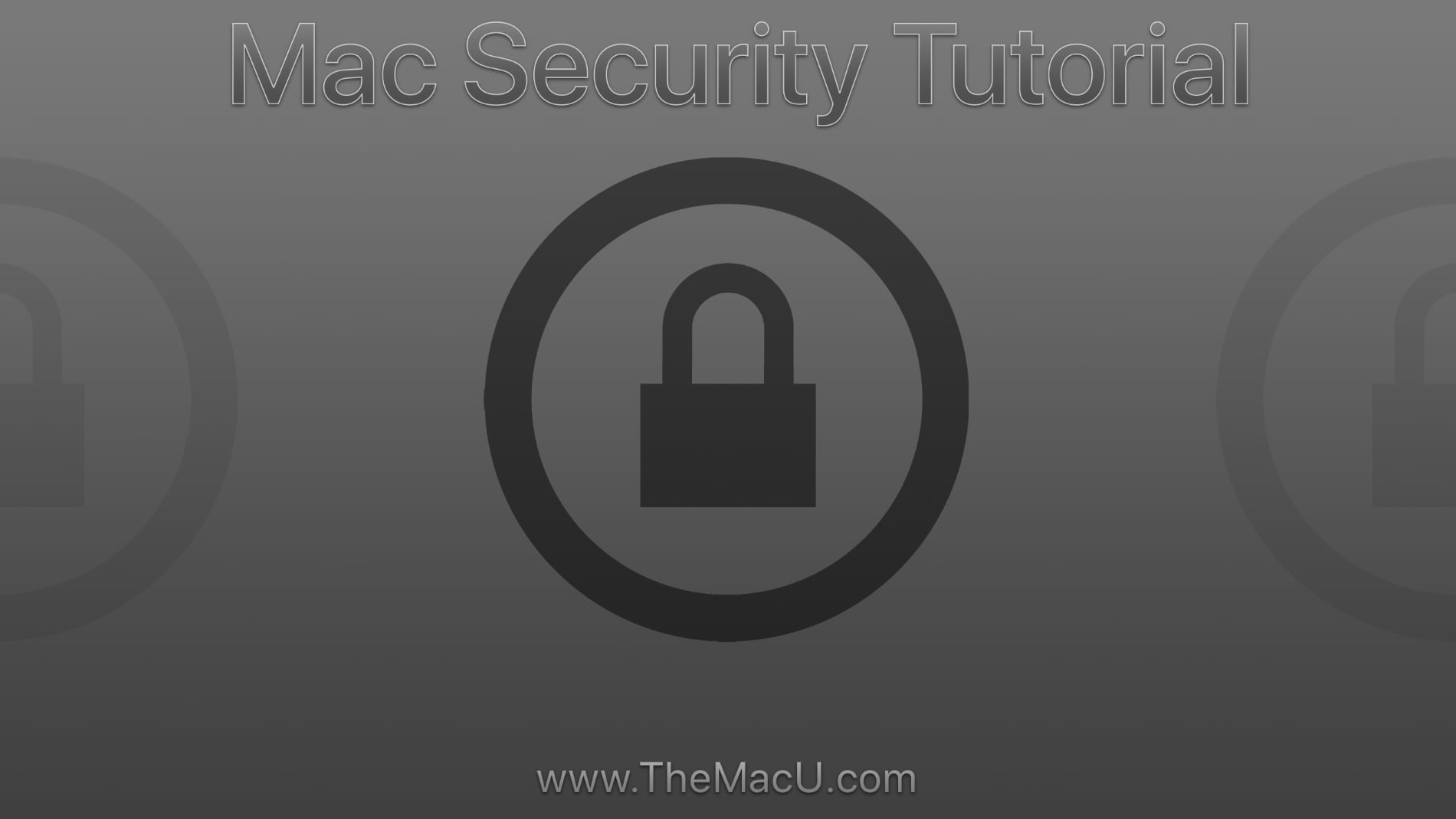 Mac Security Tutorial - TheMacU.com